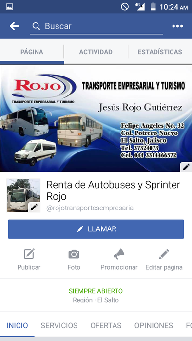 Renta De Autobuses Rojo